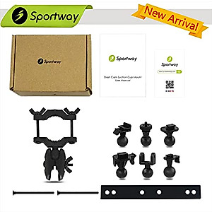 Sportway Dash Cam Mount, S70 Mirror Dash Camera Mount Holder with 6pcs Joints for Rove APEMAN CHORTAU Roav Nexar iiwey YI Z-Edge Old Shark KDLINKS Crosstour Falcon Zero... Most Car Dash Cameras