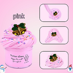 11 Pack Christmas Min Butter Slime Kit, Awesome Party Favors,Cute and Cheap Gought as Gifts for Kids,Christmas Toys and Stickers,Super Soft and Non-Sticky,DIY Slime Toy,Christmas Stocking Fillers