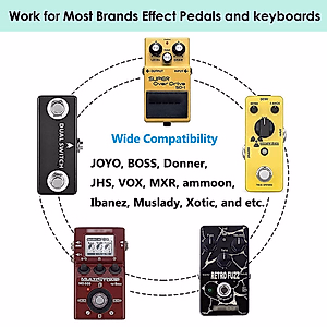 JOYO JF-09 Tremolo Tube Circuitry Pedal Bundle with DC 9V Pedal Power Supply (800mA -1A) AC Adapter