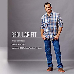 Wrangler Authentics Men's Classic 5-Pocket Regular Fit Jean, Twilight Flex, 36W x 32L