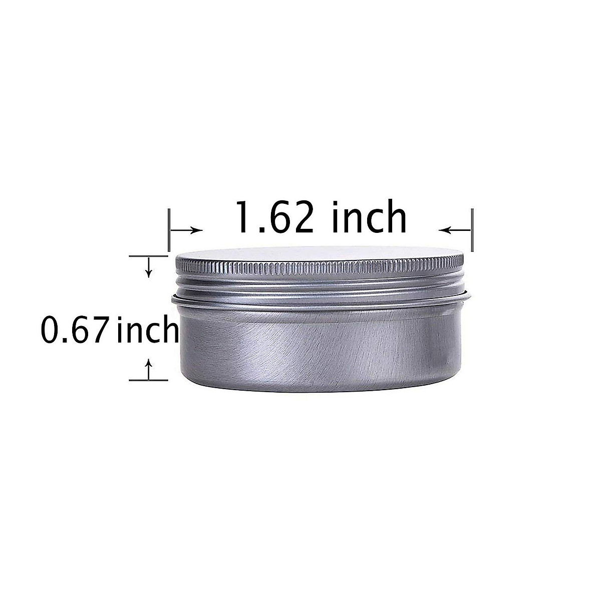 0.5 Ounce Aluminum Tin Jar Refillable Containers 15 ml Aluminum Screw Lid Round Tin Container Bottle for Cosmetic,Lip Balm, Cream, 24 Pack