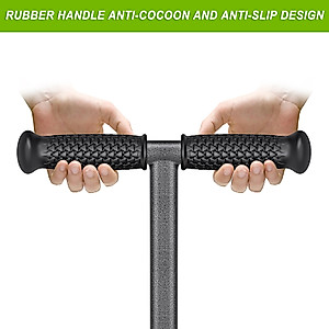 Dolibest Lawn Coring Aerator, Stainless Steel 4 Corer Plug Aerator Tool with Soft Rubber Grip, Manual Grass Aerating Tool, Garden Tool & Cleaning Hand Tool for Loosening Soil and Improving Lawn Health