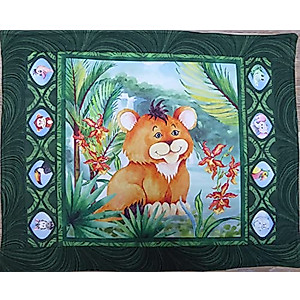 Baby Lion Placemat 1 Cute Jungle Friends Cotton Handmade Quilted