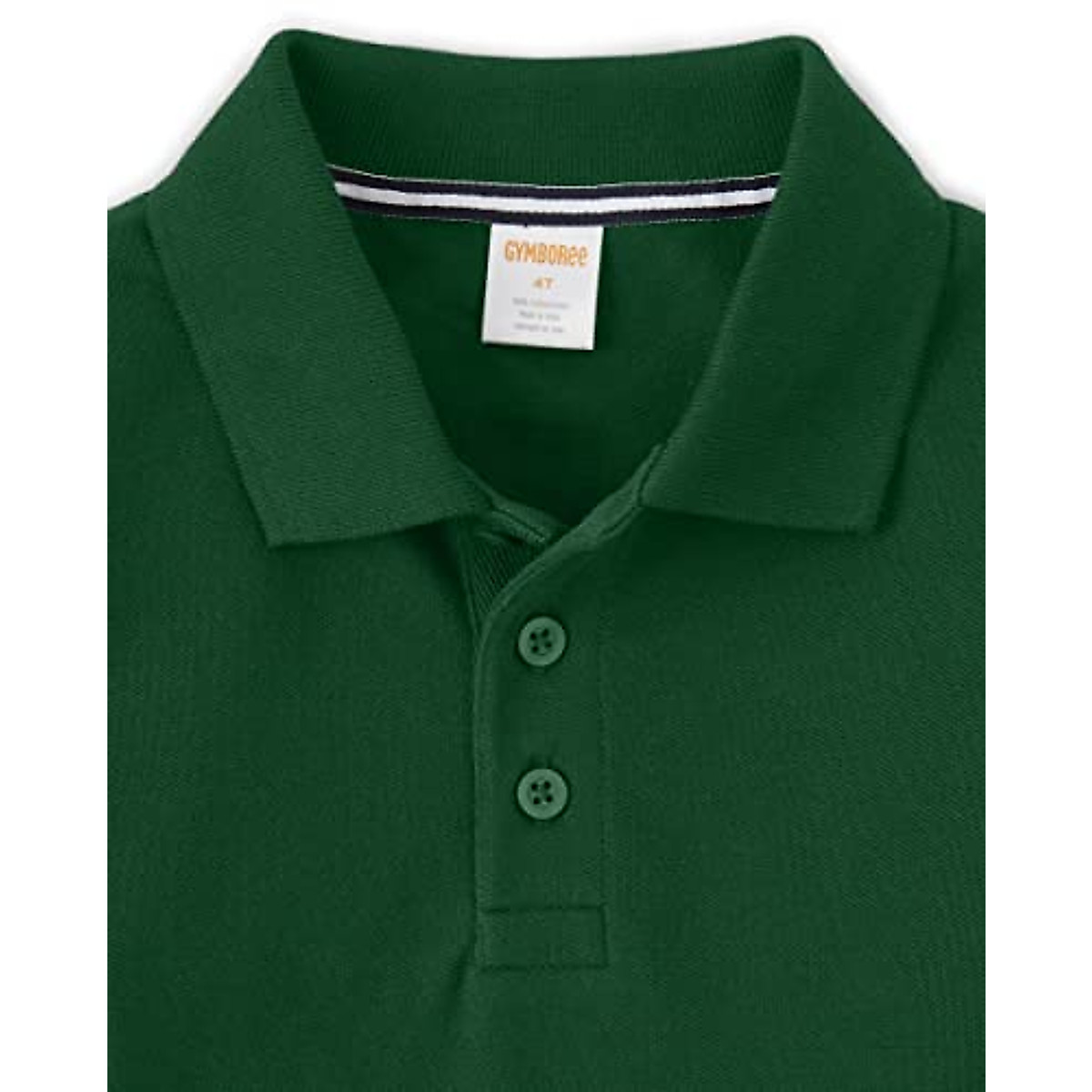 Gymboree Boys and Toddler Short Sleeve Polo Shirt, Fir Green, 5T