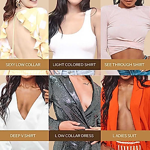 Okela Boob Tape and Backless Nipple Cover Set, Breathable Breast Lift Tape Boby Tape for Breast Lift w Breast Petals for A-E Cup