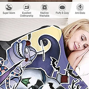 Throw Blanket Flannel Fleece Comfortable Blankets All Season Ultra Soft Throws for Bed Couch Sofa 40X50 inch