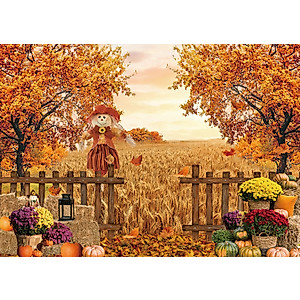 LTLYH 7x5ft Autumn Backdrop Fall Forest Theme Banner Photo Backdrops Thanksgiving Harvest Season Party Banner Decor Photoshoot Backdrops 201