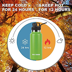 DAISY'S FINDINGS Insulated Water Bottle | Stainless Steel Water Bottles | Water Bottle For Hiking | Sports Water Bottle | 32 Oz Insulated Water Bottle | Simply Modern Water Bottle | White