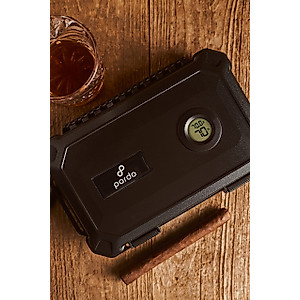 Pardo Cigar Humidors with Humidor Hygrometer - Holds up to 5 Cigars - Airtight, Waterproof, Sturdy & Durable Travel Humidor Cigar Box - Cigar Case & Cigar Boxes Ideal as Gifts for Men