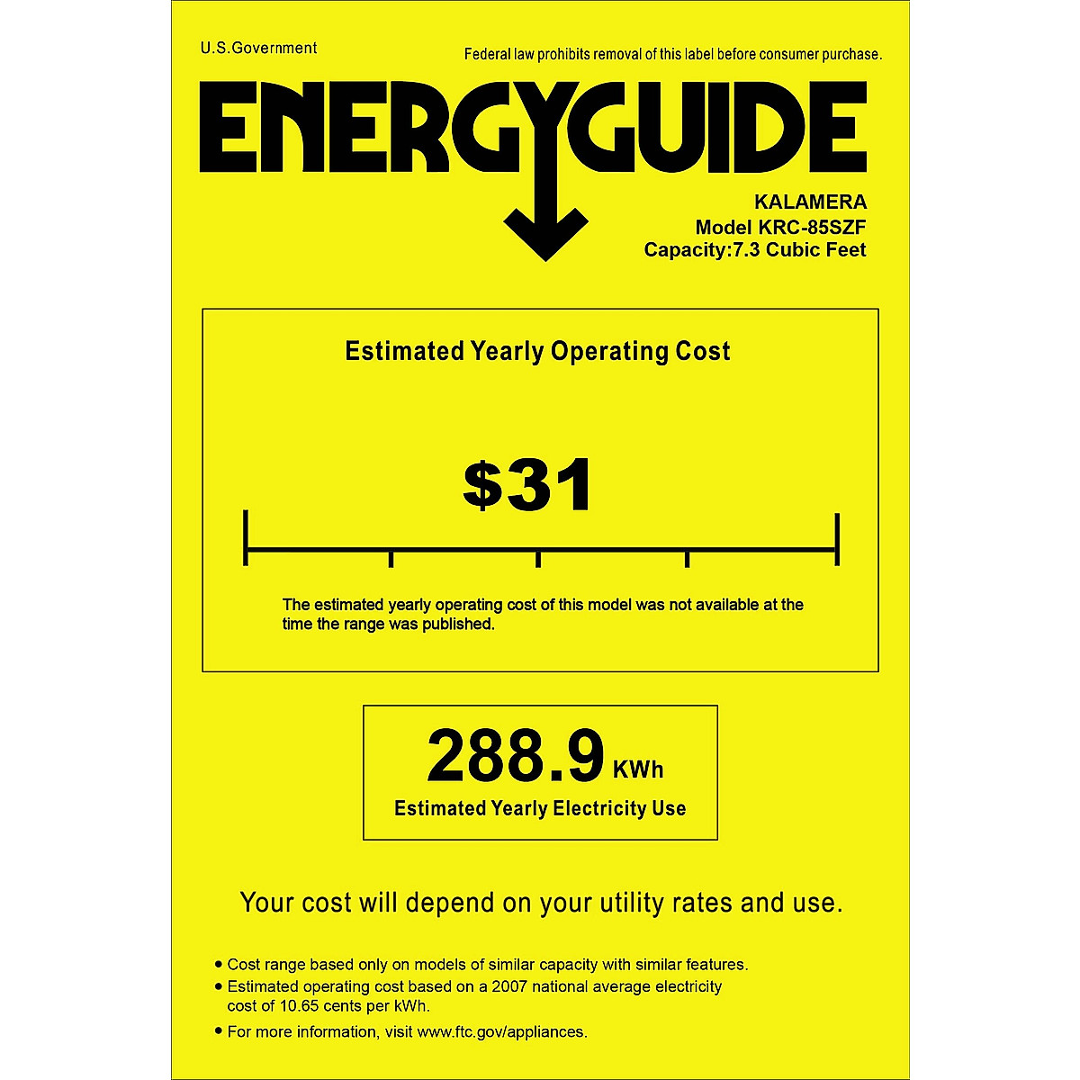 Kalamera 80 Bottle Freestanding Compressor Wine Cooler-Stainless Steel & Black/Single Zone Thermostat with Touch Control/Blue LED Lighting