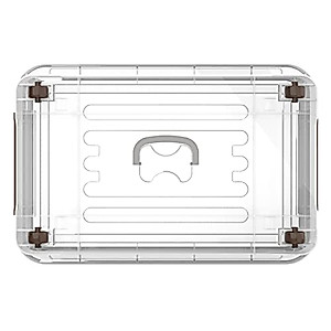 17 Quart Clear Storage Latch Box/Bin, 4-Pack Plastic Stackable Box Organization with Wheels Latching Handle and Lid