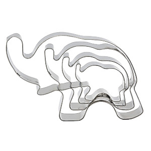 4 PCS Set Cute Elephant Shaped Stainless Steel Cake Fondant Cookie Mold Cutters