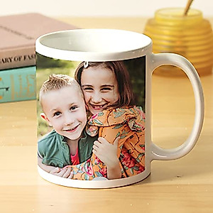 Let's Make Memories Personalized Photo Mug with Message - 11oz - Black Handle - For Father's Day/For Dad