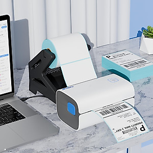 AOBIO Label Holder, Compatible with Rolls and Fan-Fold Labels, Label Holder for Desktop Shipping Label Printer (Black)