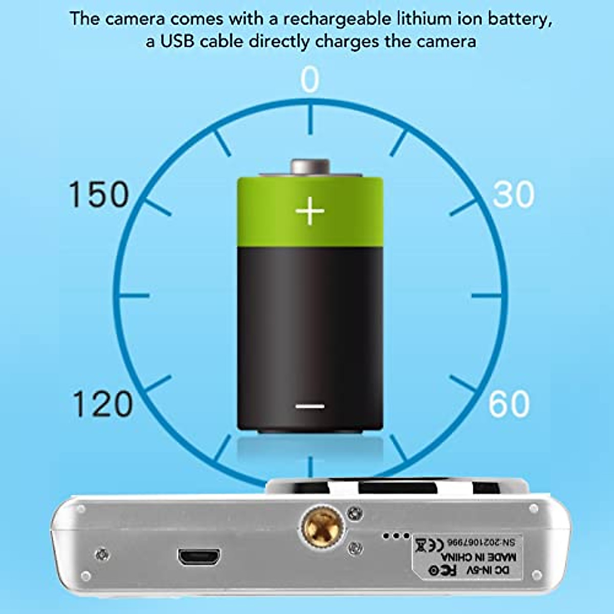 Digital Camera, 2.8 Inch Screen Compact Camera 48MP Image Resolution 16X Digital Zoom for Teens (Silver)