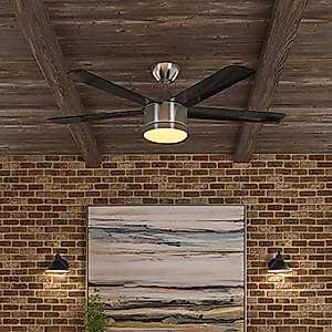 Home Decorators Collection SW1422BN Merwry 52 in. LED Brushed Nickel Ceiling Fan