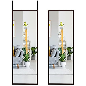 OBIOZZ Bedroom Floor Standing Mirror Door Wall Mounted Mirror Full Length Hanging Mirror Bedroom Bathroom Coffee, Perfect for Your Bedroom, Cloakroom, Entry