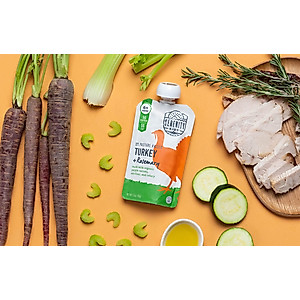 Serenity Kids 6+ Months Turkey Lover Baby Food Pouch Bundle | 6 Each of Pasture Raised Turkey, Turkey & Rosemary and Turkey Bolognese Pouches (18 Count)