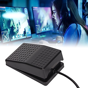 USB Foot Pedal Switch Gaming, One Key Control Program Computer Mouse Keyboard with Indicator Light, Pedal Mechanical Switch, for Zoom, Transcription Key Settings, Factory Testing, Instrument Control
