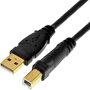 Mediabridge™ USB 2.0 - A Male to B Male Cable (10 Feet) - High-Speed with Gold-Plated Connectors - Black - (Part# 30-001-10B)