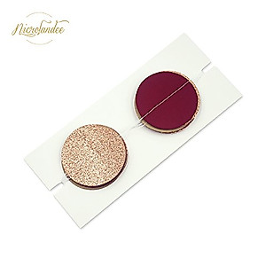 Nicrolandee Burgundy Paper Garland Rose Gold Glitter Dots Hanging Party Garland for Maroon Wedding Engagement Party Baby Shower Bridal Shower Hen Night Party Decorations, 3 Pack/Set 9.8FT Long