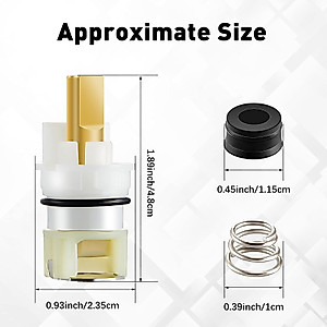 Honoson RP25513 Faucet Stem Assembly Replacement Kit for Two Handle Faucet Repair Kit with RP4993 Seat and Spring for Bathroom Kitchen Lavatory, 2 Pack(2 Pieces)