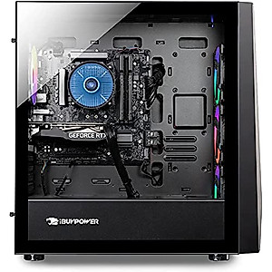 iBUYPOWER Pro Gaming PC Computer Desktop TraceMR 245i (Intel i7 11700F 2.5 GHz, NVIDIA GeForce RTX 2060 12GB, 16GB DDR4, 480 GB SSD + 1 TB HDD, WiFi Ready, VR Ready, Windows 11 Home), Black