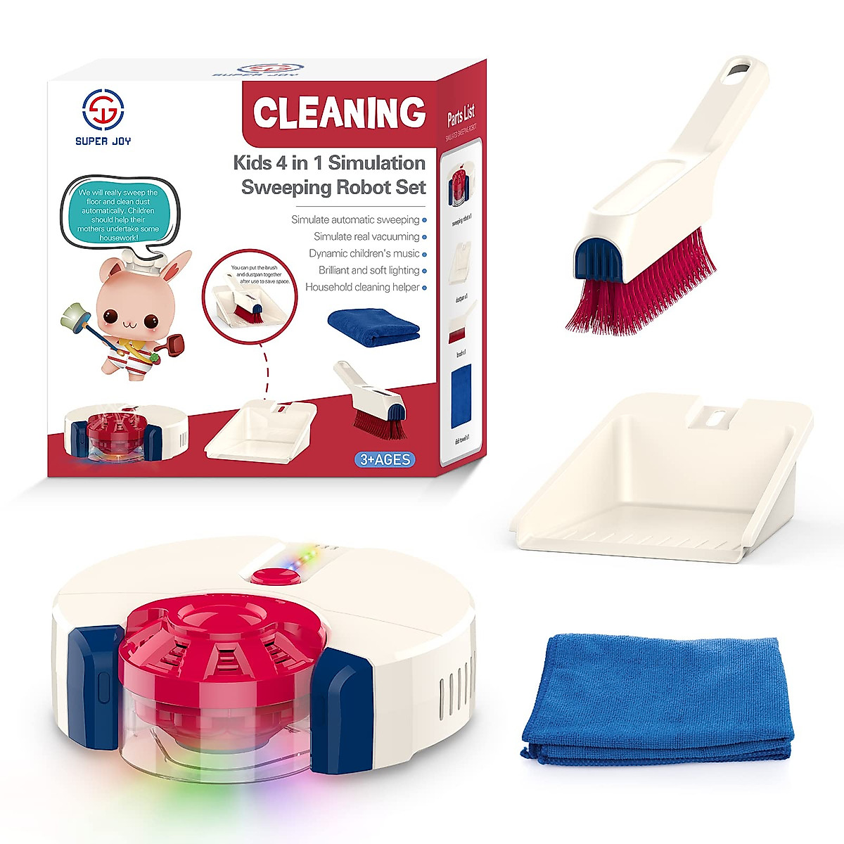 Toy Kids Vacuum, Toy Vacuum Cleaner for Toddler with Lights & Sounds (Style B)