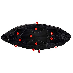 Vercord Purse Organizer Insert Bag Tote Handbags Pocketbook Inserts Organizers Zipper 11 Pockets Black Large