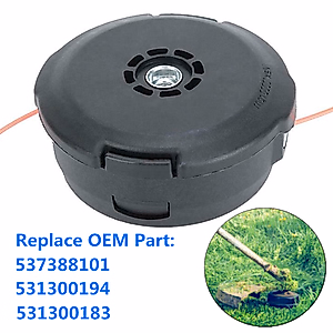 AILEETE T35 Tap Advance Trimmer Head 537388101 for Husqvarna 123L 225L 232L 322L 323L 324LX 325L 326L 326LX 322R 323R 324RX 325RX 325RJX 326RX 326RJX Straight Shaft Trimmers & Brushcutters 531300194