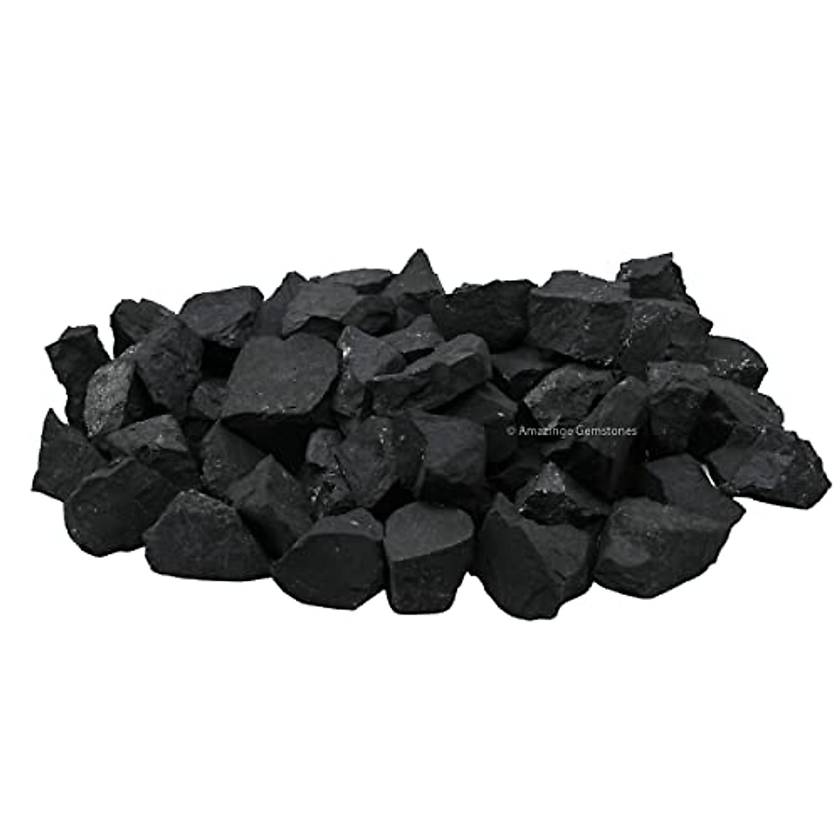 Raw Shungite Stones Crystal Rock, Real Shungite Stones for Water Purification - 30-70mm Piedra Shungite Original (5 Pieces)