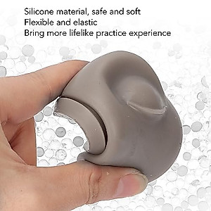 Silicone Eye Eyebrow Model for Jewelry Display, 3D Simulated Piercing Practice Eye Model with Stand (Dark Skin Color)