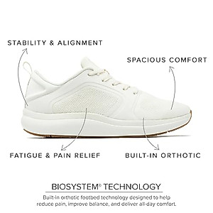 ABEO MXV Cruise Walking Shoes Women | Orthopedic Shoes for Women | Ball of Foot Cushions for Women | Built-in Metatarsal Pads Women | Plantar Fasciitis Relief Off White 7.5 Medium