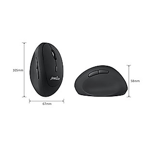 Perixx PERIMICE-719 Right-Handed Wireless Mini Vertical Mouse, 3 Level DPI