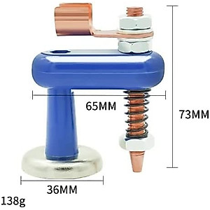 2023 Super Magnetic Welding Support Clip - 【New Version】Magnetic Welding Clamps, Adjustable Welding Ground Clamp w/ Sturdy Suction Head, for Welder Copper Tail Ground Connector (Sigle Magnet)