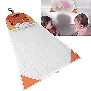 Tnfeeon Bath Tidy Storage, Cartoon Net Bags Bath Bathtub Toy Tidy Storage Organizer with Pocket(Yellow)