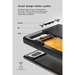 VRS DESIGN Damda Glide Pro Phone Case for Pixel 7, Sturdy Semi Auto Wallet [4 Cards] Case Compatible for Pixel 7 Case (2022)