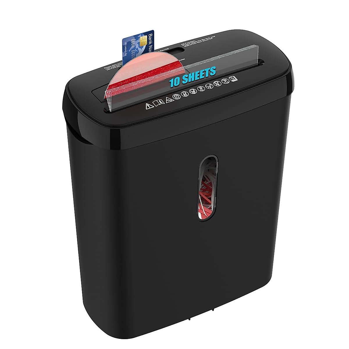 Paper Shredder, 10-Sheet Strip Cut with 3.17-Gallon Basket, P-2 Security Level, 3-Mode Design Shred CD and Credit Card, Durable&Fast with Jam Proof System, Paper Shredder for Home Office (ETL)