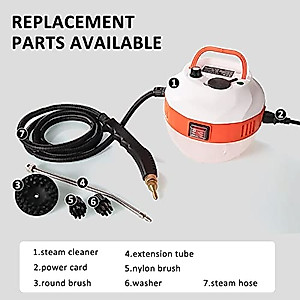 ODPFTY Steam Cleaner, 2800W Handheld High Temperature Steam Cleaner, Portable High Pressure Steam Cleaner, Electric Steam Cleaning Machine for Kitchen Bathroom Cleaning Floor Car Detailing, (110V, Red)