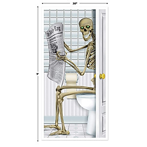 Beistle Skeleton Restroom Door Cover Party Accessory