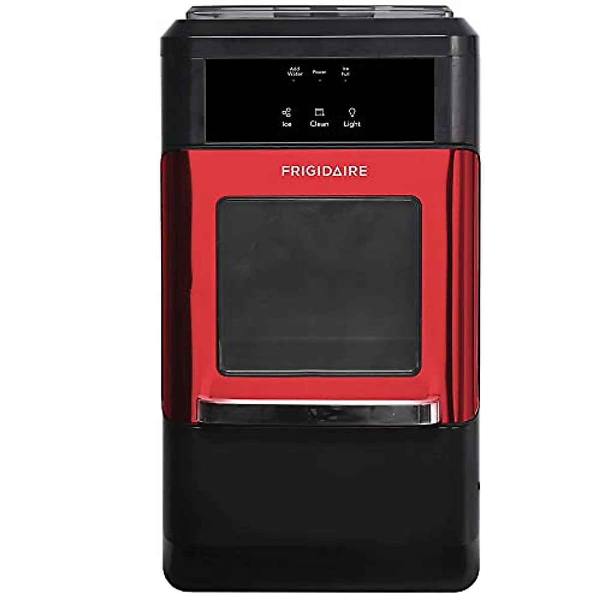 FRIGIDAIRE EFIC237 Countertop Crunchy Chewable Nugget Ice Maker, 44lbs per Day, Red Stainless