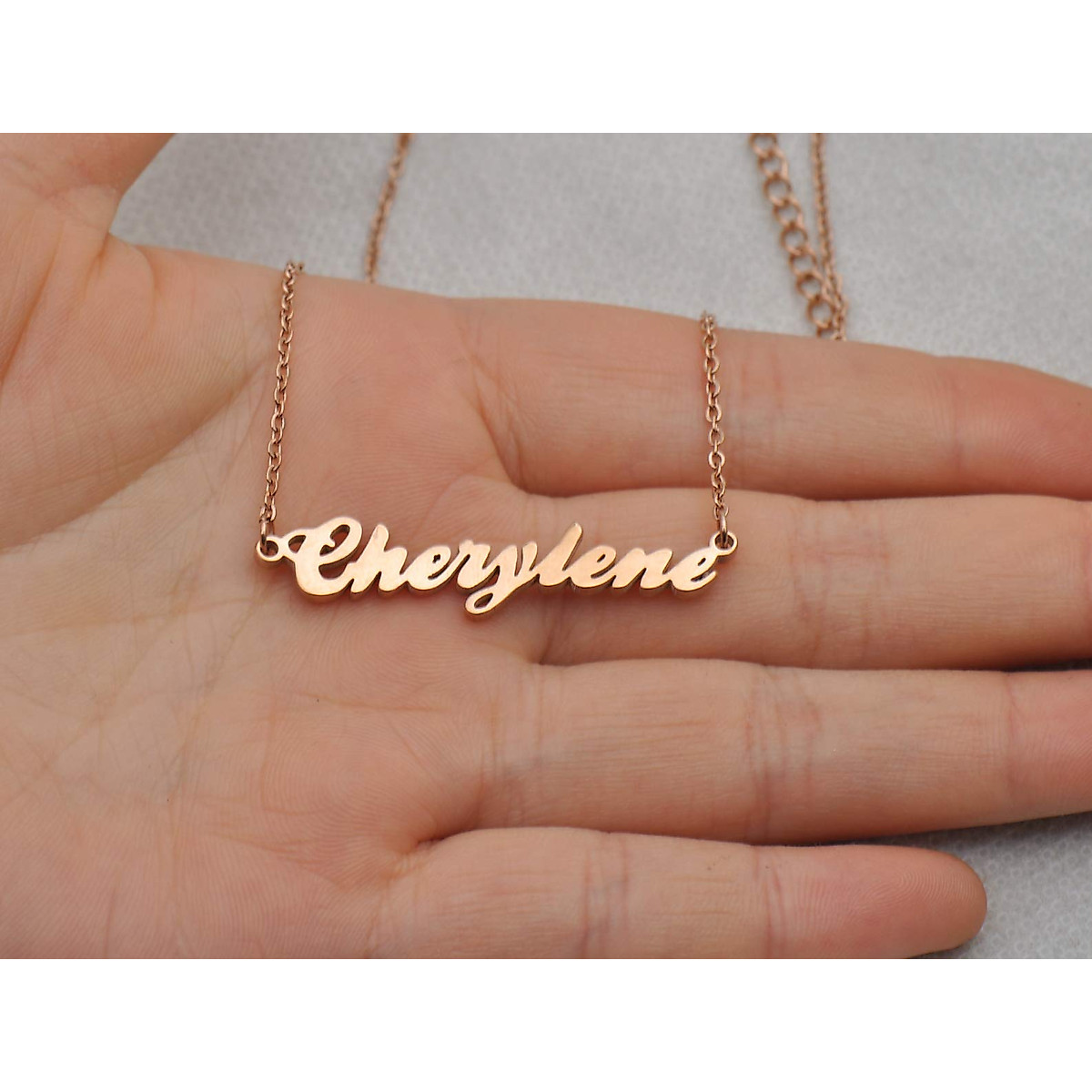 GR35Z9 Customized Made 18K Gold Plated Any Name Necklace Personalized for Her Cobi