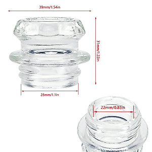 Pastlla 2pcs Coffee Filter Knob Top Coffee Replacement Coffee Pot Top Glass Knob