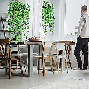 Yatim 90 CM Sweetpotato Ivy Vine Artificial Plants Greeny Chain Wall Hanging Leaves for Home Room Garden Wedding Garland Outside Decoration Pack of 2