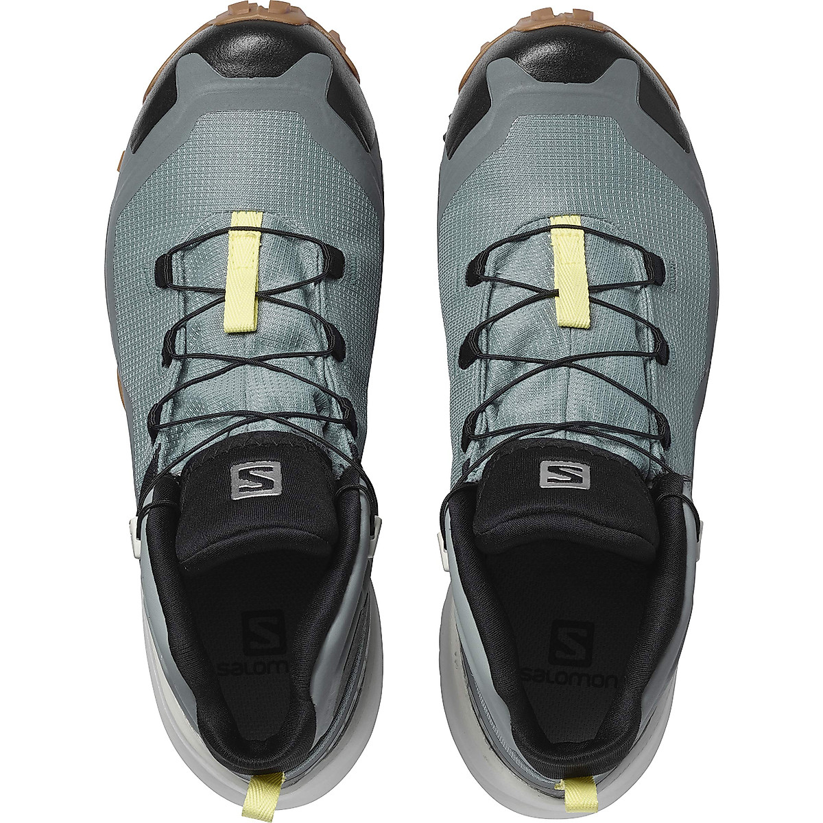 Salomon Cross MID Gore-TEX Hiking Boots for Women, Lead/Stormy Weather/Charlock, 9.5