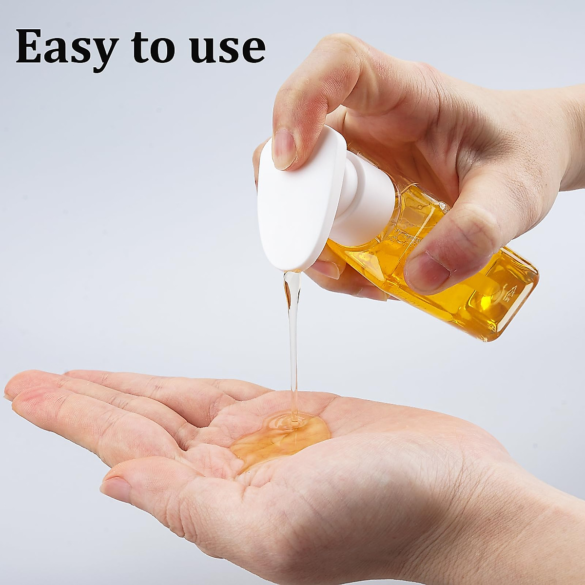 Hethyo Travel Bottles Travel Accessories Toiletries 4 Pack 3.7oz/110ml Travel Shampoo And Conditioner Bottles Empty Plastic Pump Bottle Dispenser Travel Size containers travel essentials