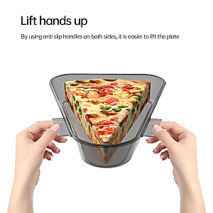 AimiDream Reusable Pizza Storage - 3 Mergable Containers, Combined PP Container to Organize & Save Space, Red & Black