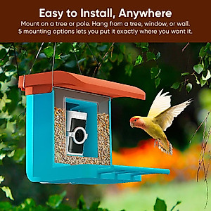 Bird Feeder Camera Case Compatible with Wyze Battery Camera Pro, Wyze Cam Outdoor v1/v2, Wyze Camera v4/v3/v3 Pro (Wyze Solar Panel Included)