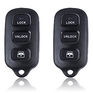 Car Keyless Entry Remote Control Fob fits 1999-2009 Toyota 4Runner and 2001-2008 Sequoia Use for FCC ID：HYQ12BAN HYQ12BBX HYQ1512Y (Set of 2)