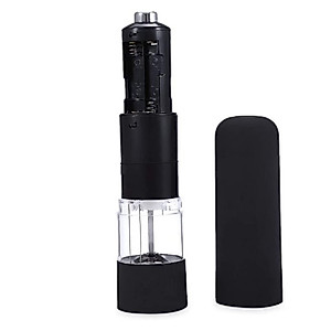 Pepper Grinder Pepper Mill Electric Salt And Pepper Grinder Set，Automatic, Battery Operated ABS Spice Mills Pepper Grinders Pepper Mills (Color : Yellow, Size : 22.5 * 5.2cm)